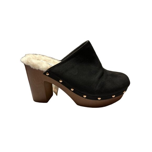 Mudd | Shoes | Nwt Mudd Megan Mules Clogs Y2k Black Gold Studs Faux ...